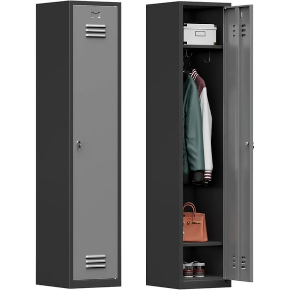 Metal Lockers for Employees,71"Metal Storage Cabinet with Lock,1 Door ...