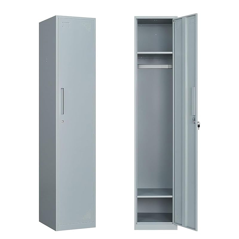 Metal Lockers for Employees with Keys, 71" Employees Locker Storage ...