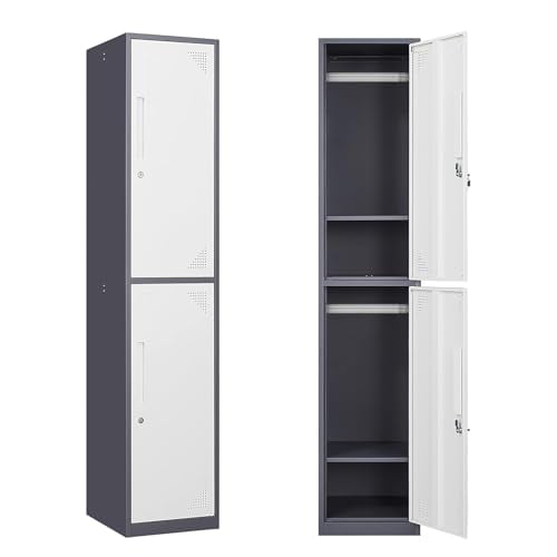 Metal Lockers for Employees with Keys, 71" Employees Locker Storage ...