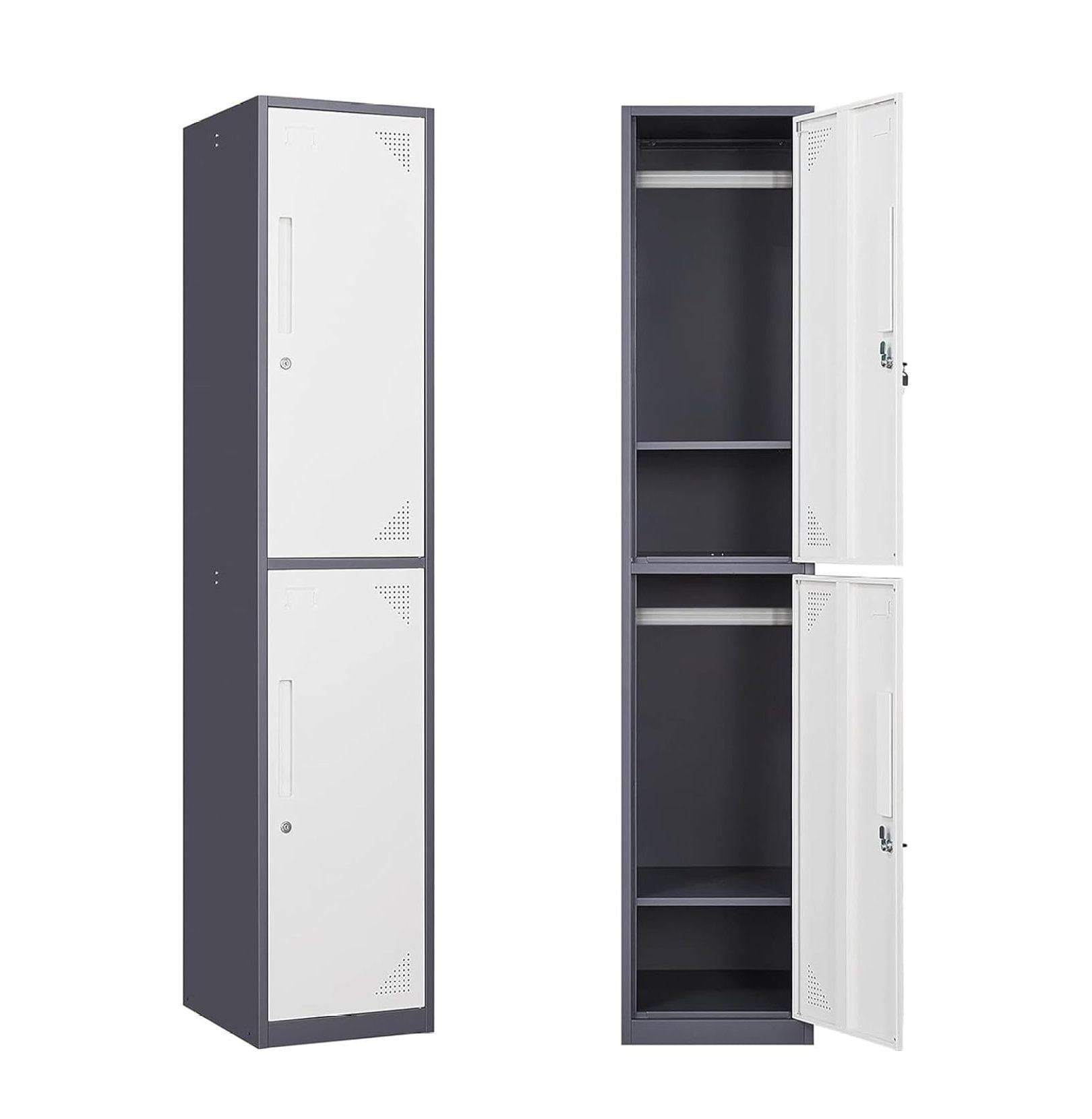 Metal Lockers for Employees with Keys, 71" Employees Locker Storage ...