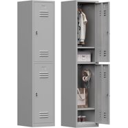 Fesbos 3-Door Metal Locker, Large Steel Storage Cabinet for School, Gym ...