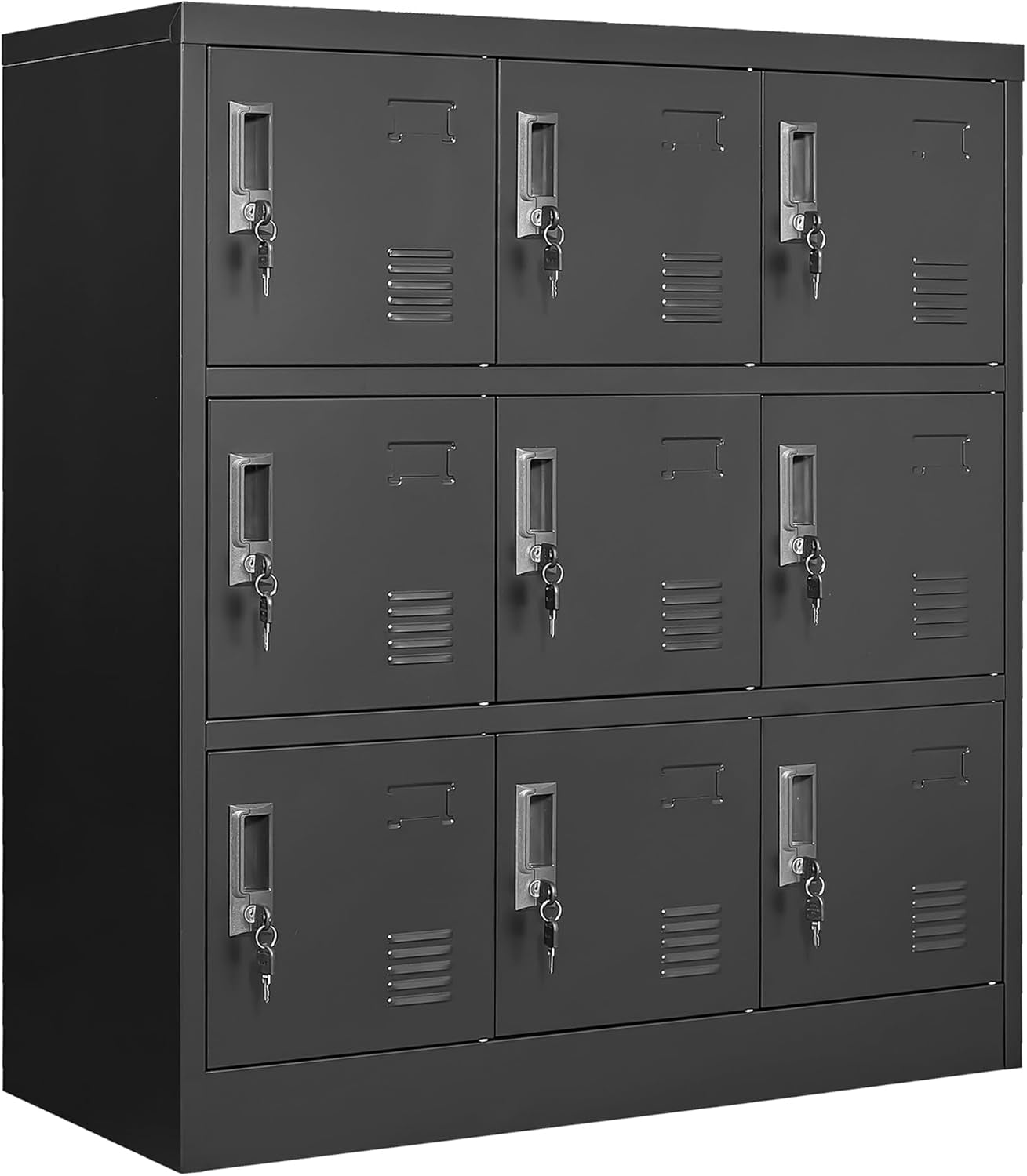 Metal Lockers for Employees,Office Storage Locker with 9 Doors Black ...