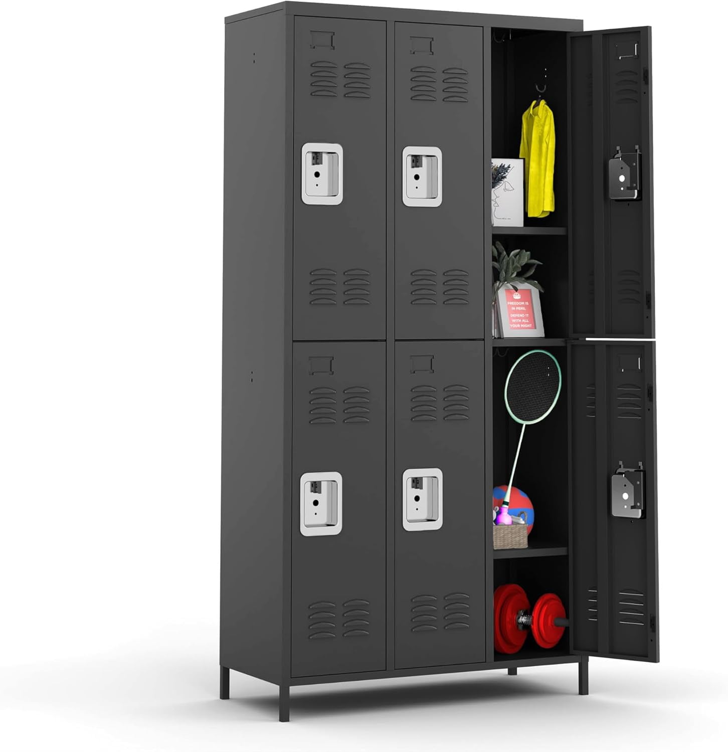 Metal Lockers for Employee Storage Locker Cabinet with 6 Doors ...
