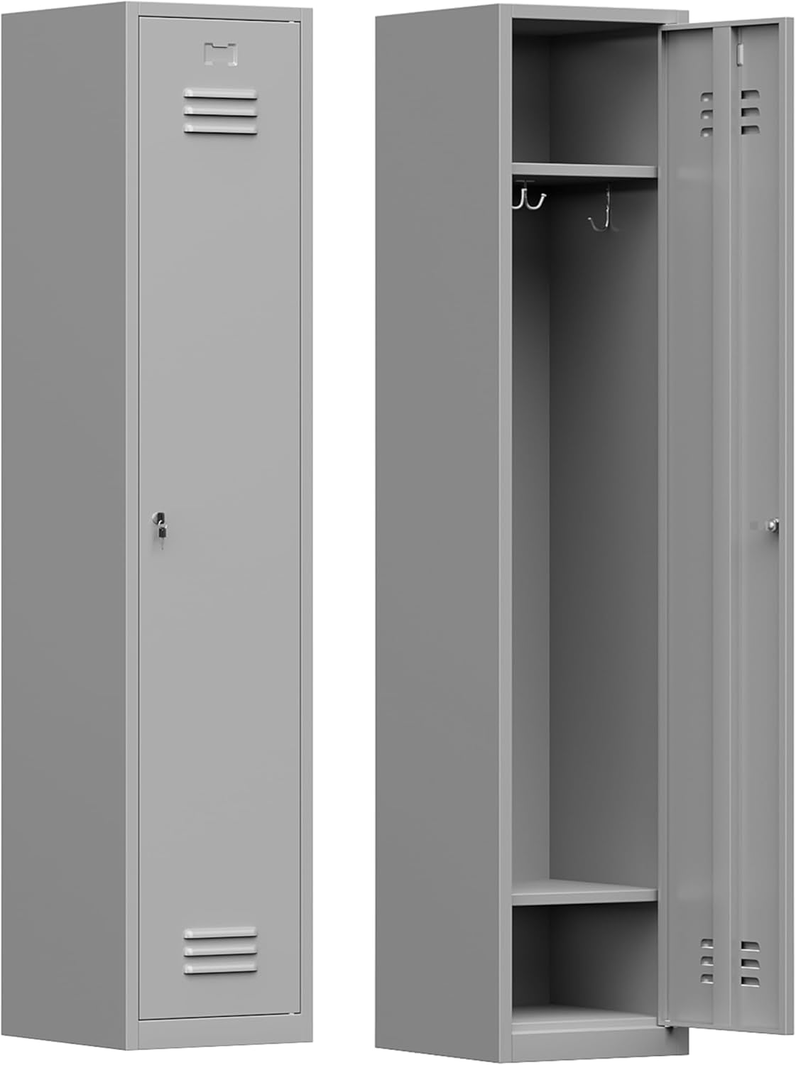 Metal Lockers for Employees,71" Steel Storage Cabinet with 1 Door ...