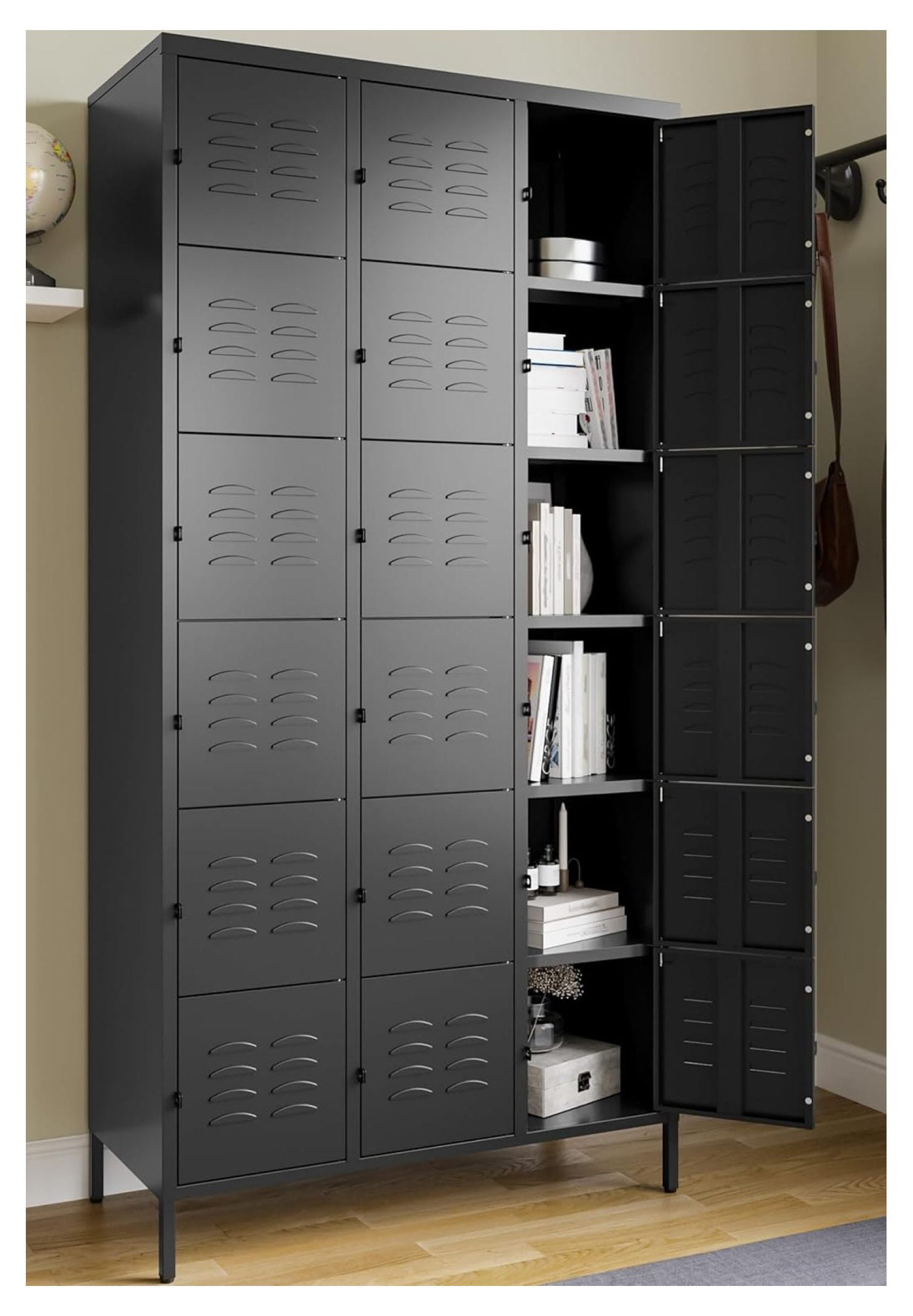 Metal Lockers for Employees - Large Lockable Storage with Shelf, Gym ...