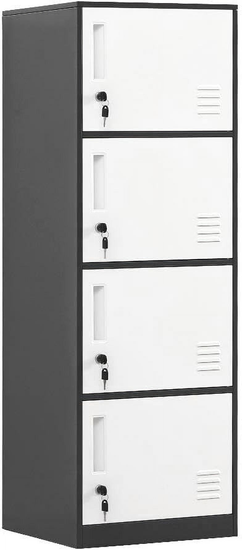 Metal Lockers for Employees,Office Storage Locker with 4 Door,Tall ...