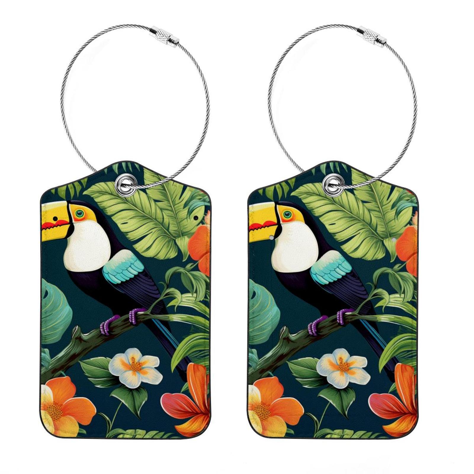 Metal Loop Lock Luggage Tags, 2Pcs Suitcase ID Tags with Privacy Flap ...