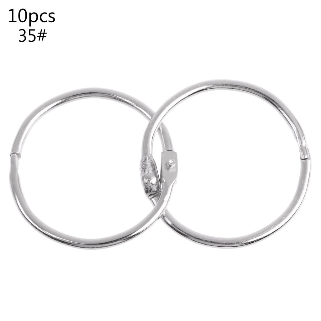 Metal Loose Leaf Book Binder Hoop Ring Multifunctional Keychain Circle ...
