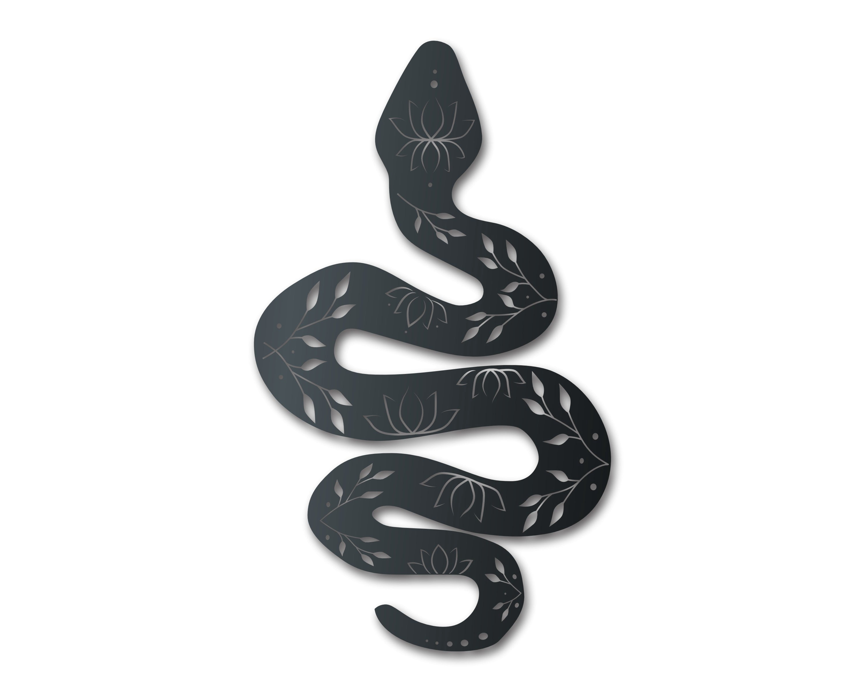 Metal Lotus Serpent Wall Art 18 - Walmart.com