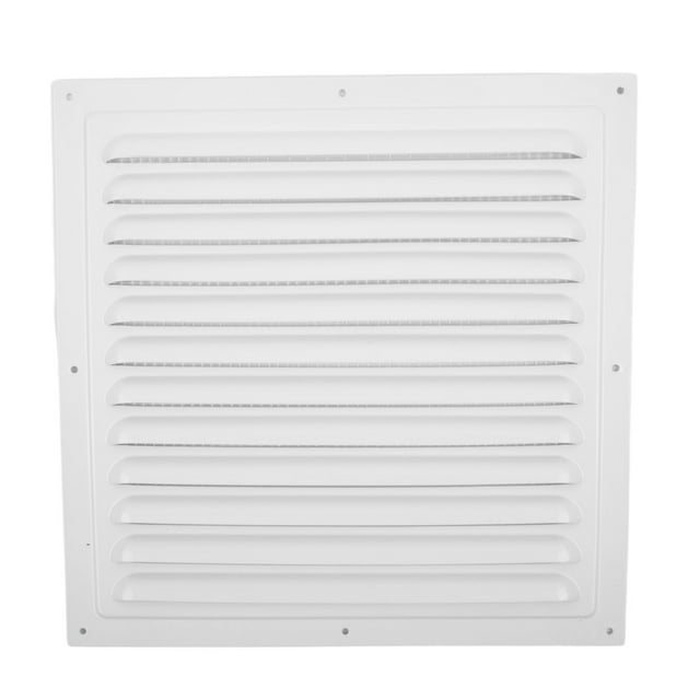 Metal Louver Air Ventilation Grille Cover Square White Vent Insect ...
