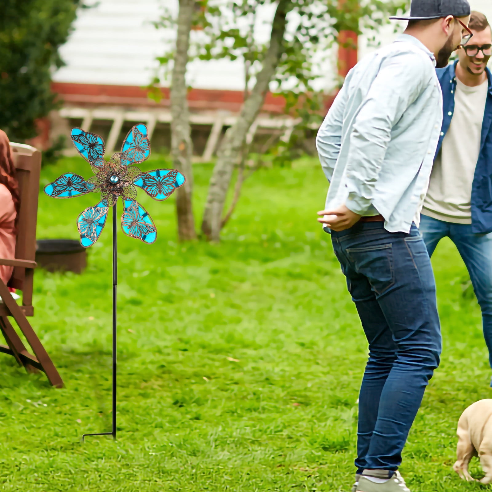 Metal Luminous Windmill Outdoor Wind Spinners Wind Collectors, Metal ...