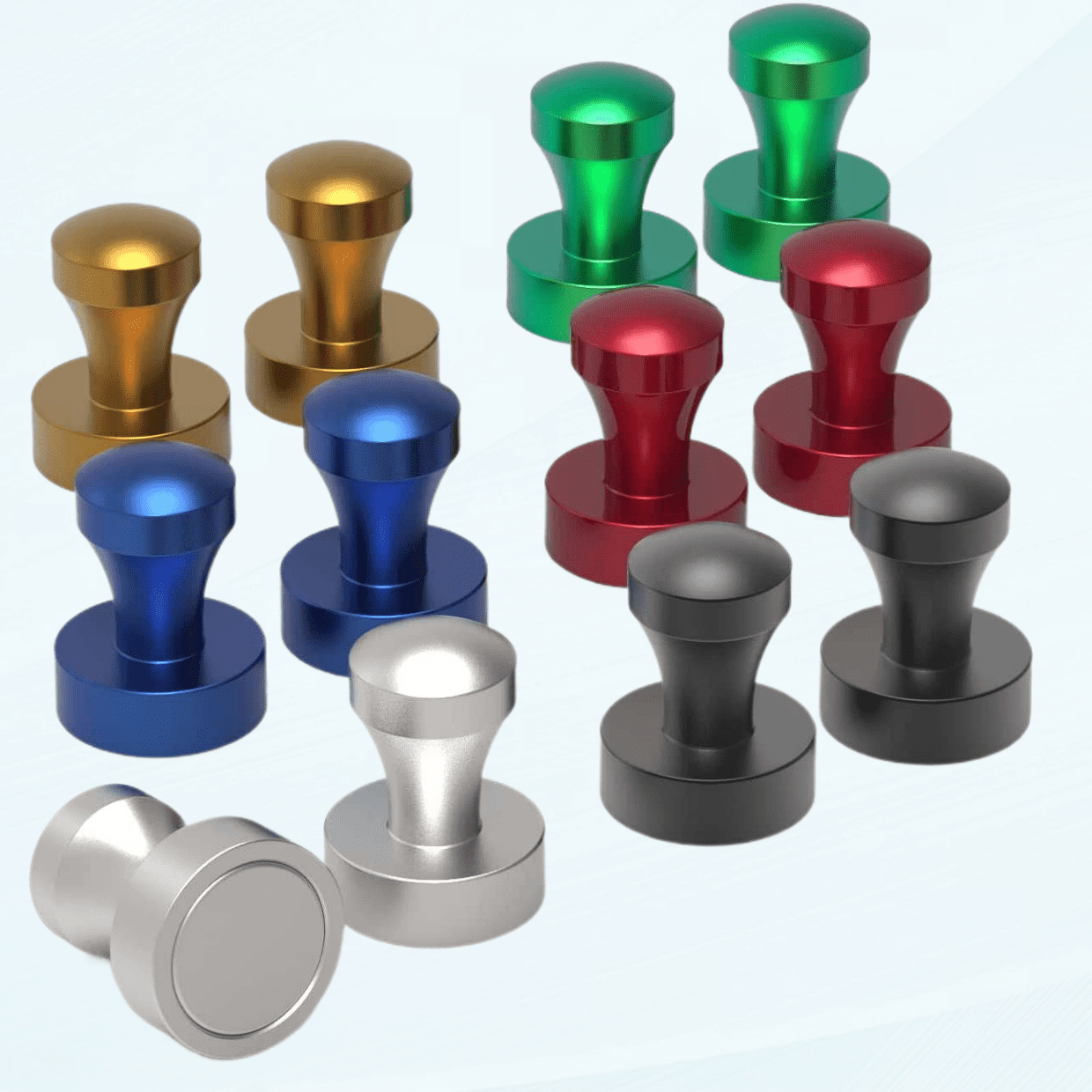 Metal Magnet Push Pins 12 Pack Refrigerator Magnetic Push Pin for ...