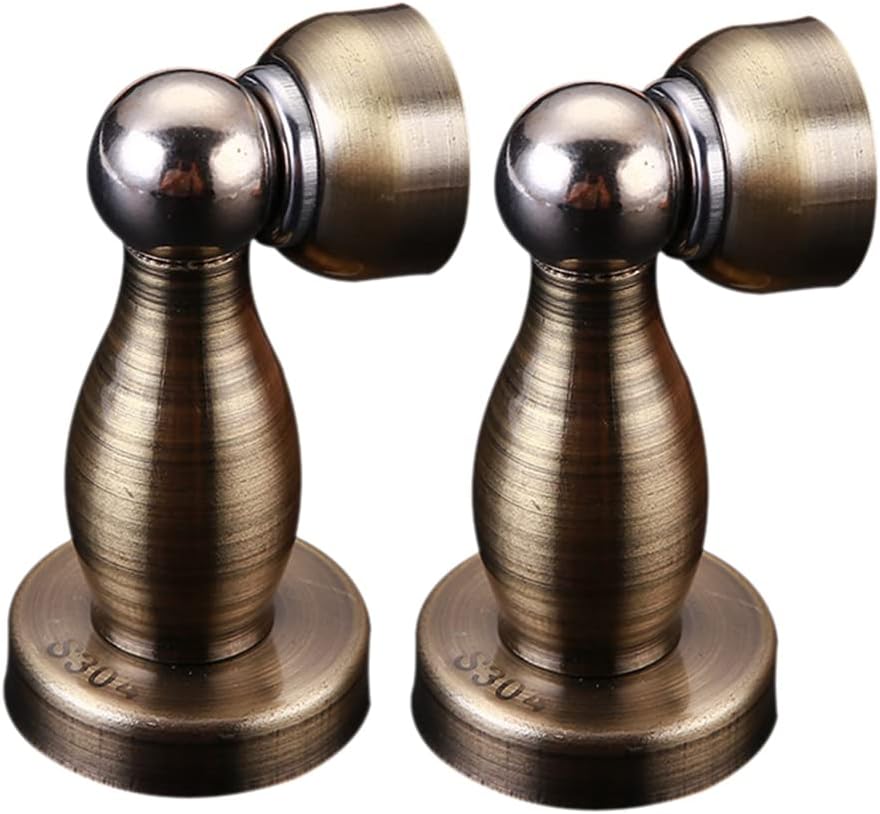 Metal Magnetic Door Stop Spring Silent Floor Door Stopper Bedroom ...
