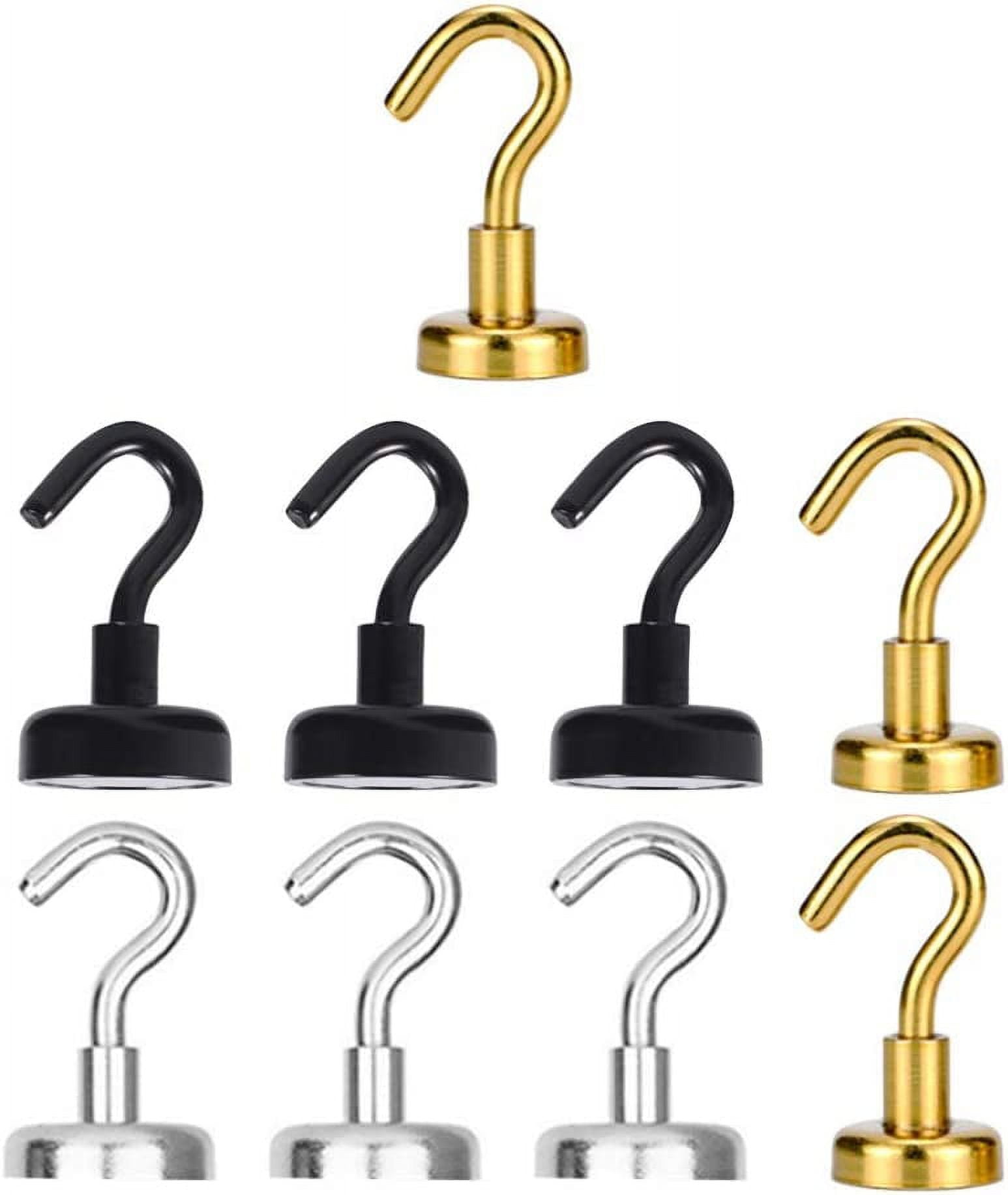 Metal Magnetic Hooks 9pcs Magnetic Hooks Pulling Hooks Hangers Heavy Duty Hangers for Home ...