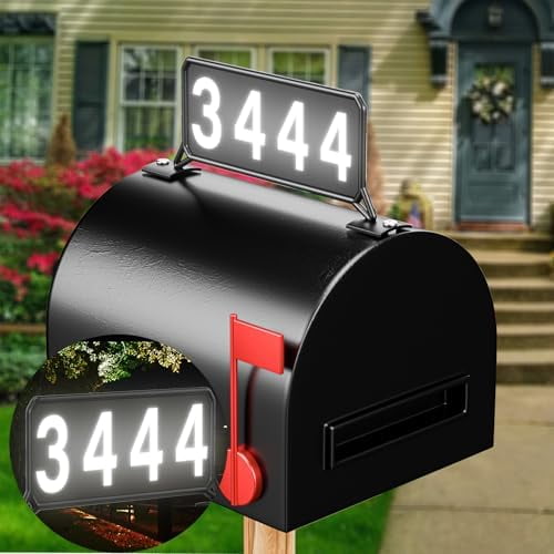 Metal Mailbox Address Plaques - Reflective House Number Plaque for ...