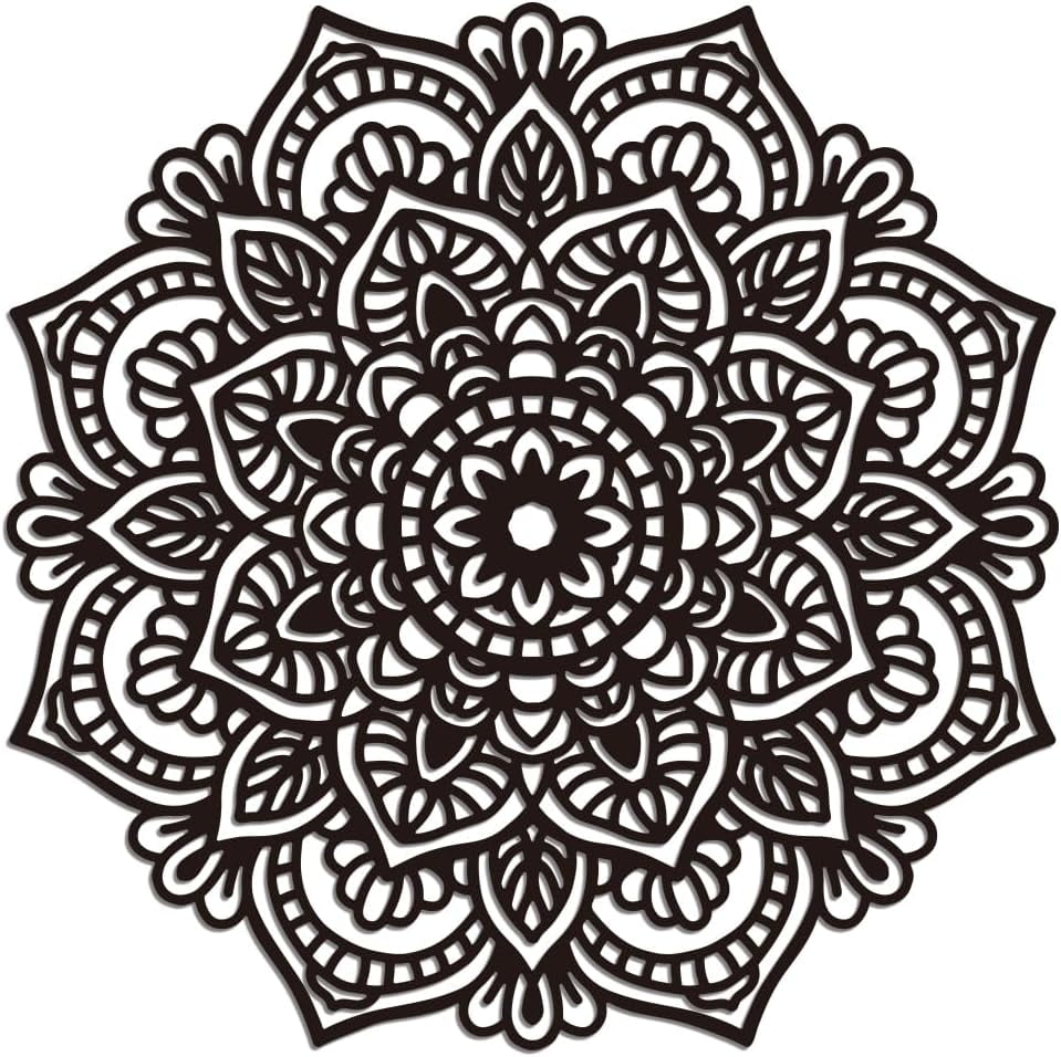 Metal Mandala Wall Art Decor Mandala Flower Wall Art Hanging Decor ...