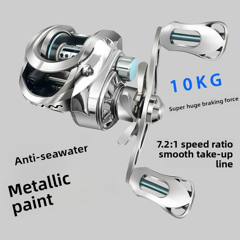 Metal Master Baitcasting Reel – Long-Distance Casting Fishing Reel with ...