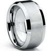 Metal Masters Mens Two-Tone Tungsten Ring Black Brushed Wedding Band 9mm - Walmart.com
