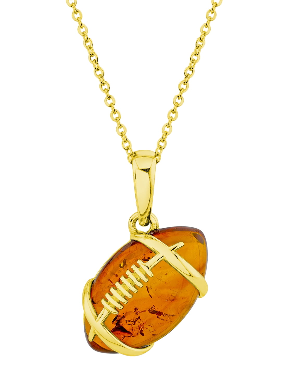Metal Masters 14K Gold-plated 925 Sterling Silver Football Pendant ...