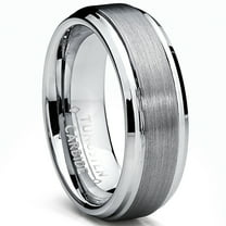 Metal Masters Mens Two-Tone Tungsten Ring Black Brushed Wedding Band 9mm - Walmart.com