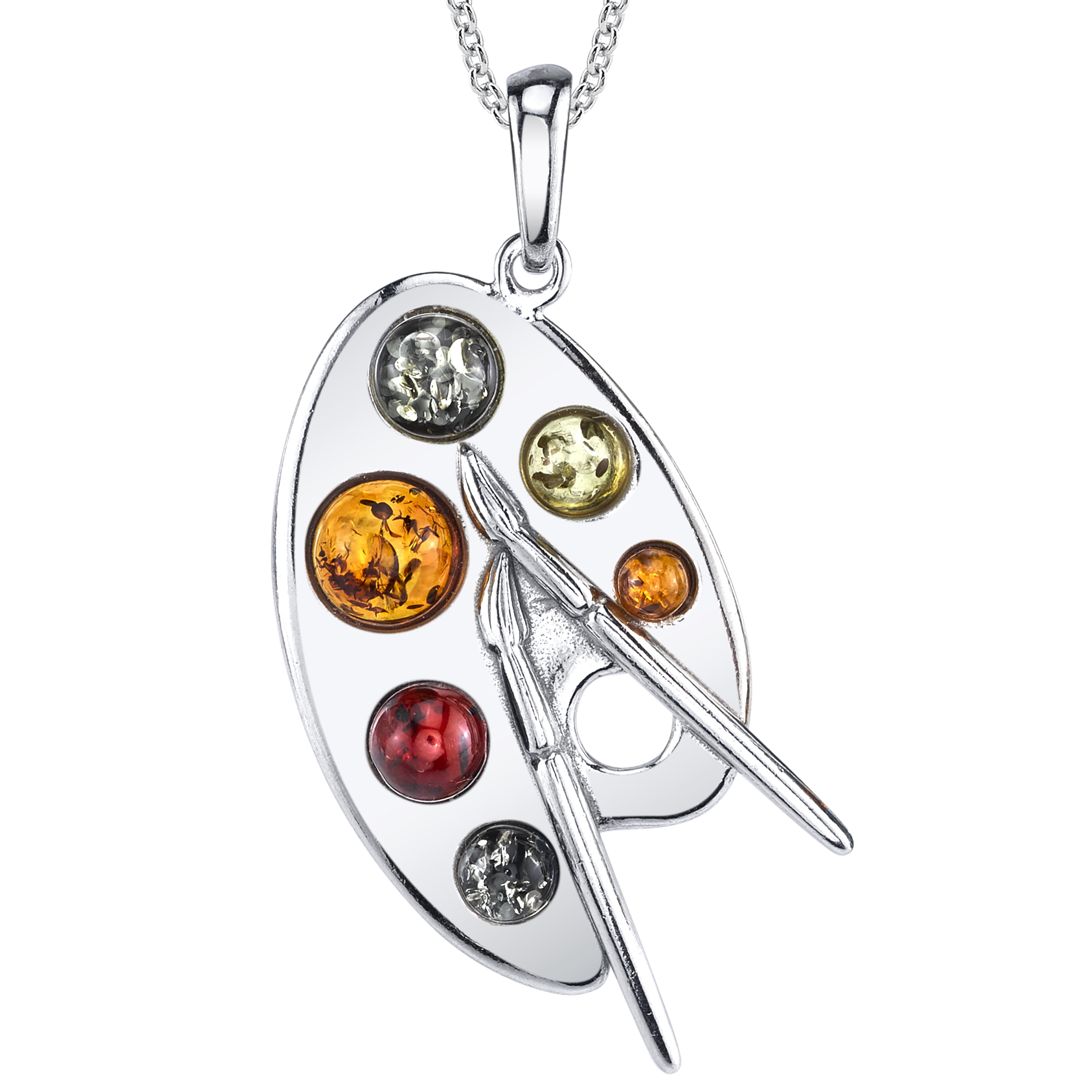 Metal Masters Baltic Amber Artist Painter Palette Sterling Silver ...