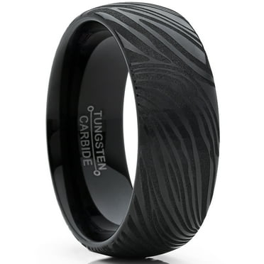 Metal Masters Men's Tungsten Carbide Ring Dome Real Blue Wood Inlay Wedding Band 8MM - Walmart.com