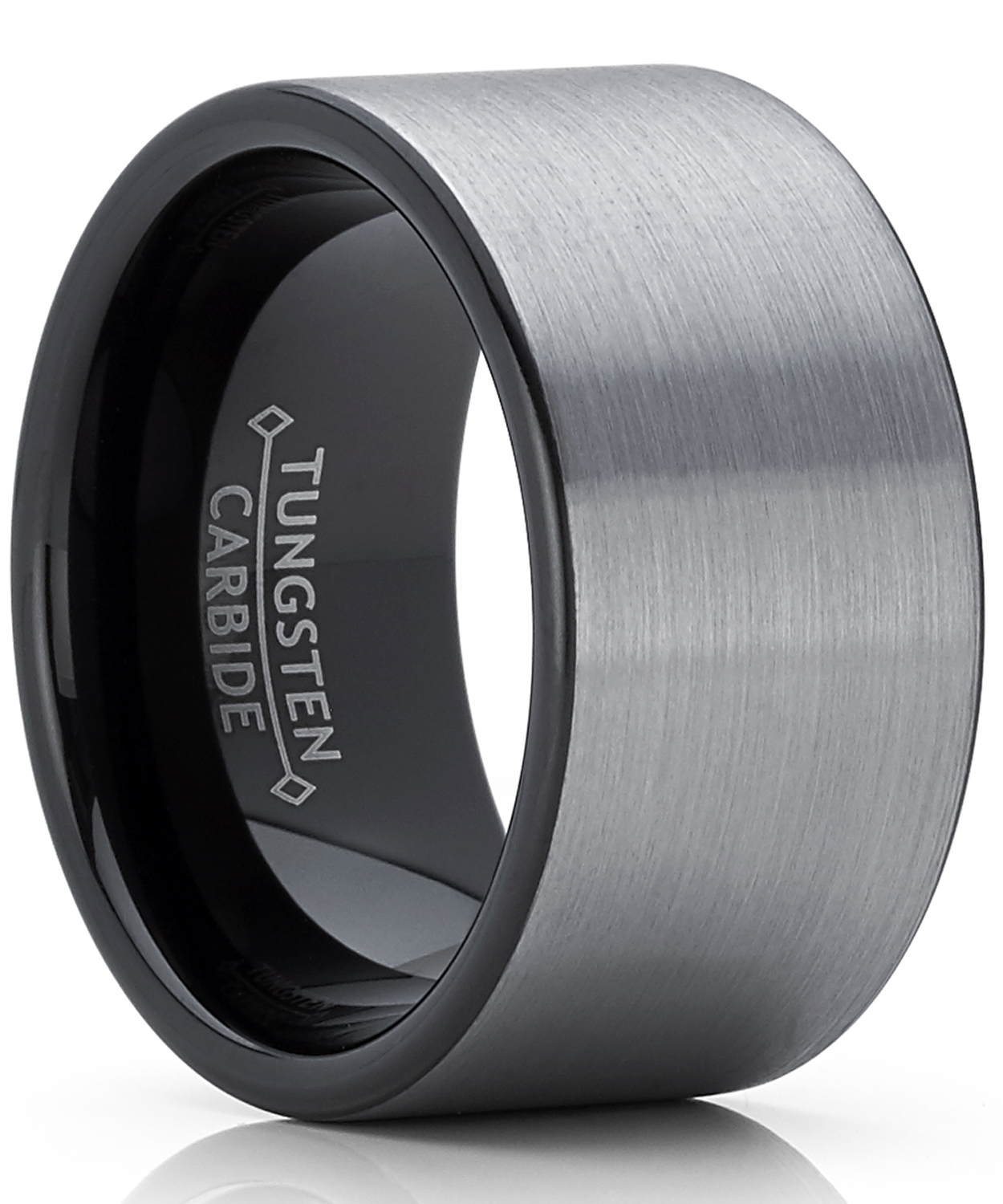 Piano Key Engraving Tungsten Ring - 7MM Pipe Cut Black Tungsten Wedding ...