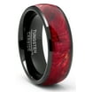 Metal Masters Men's Tungsten Carbide Ring Dome Sandblasted Black Rose Wedding Band 8MM - Walmart.com