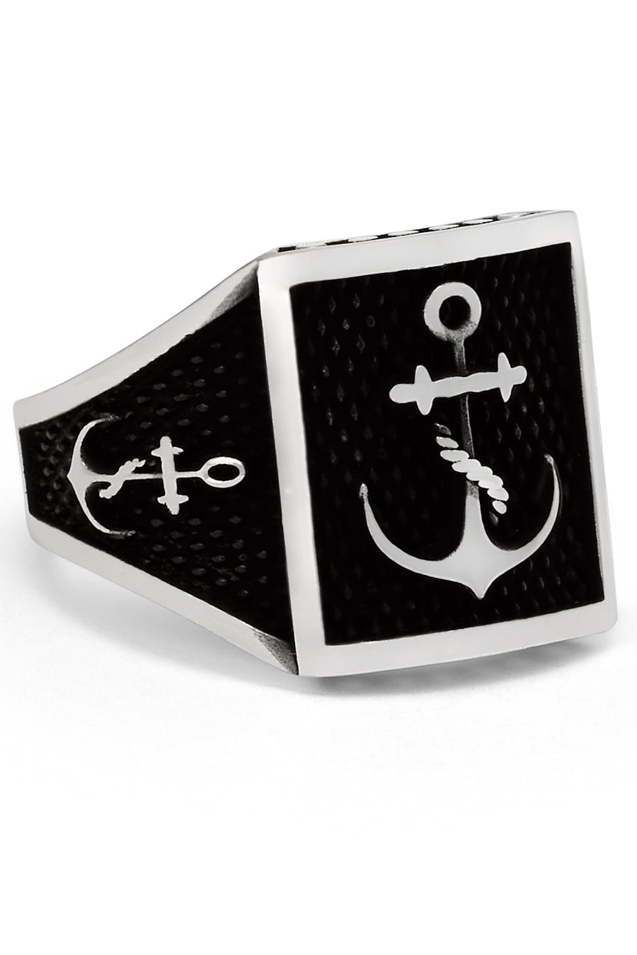 Metal Masters Mens Nautical Anchor Sailing Ring Sterling Silver 925 ...
