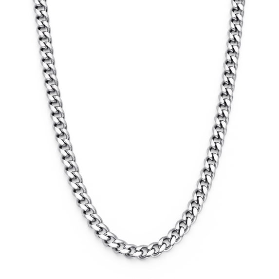 Metal Masters Mens Stainless Steel Curb Chain Necklace 4mm 24 - Walmart.com