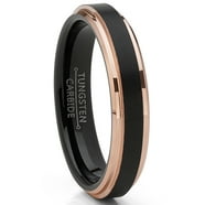Caduceus Snake Medicine Symbol Rose Gold Tungsten Carbide Ring, 6mm ...