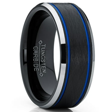 Metal Masters Mens Tungsten Ring Wedding Band Raised Brushed Finish 9mm - Walmart.com