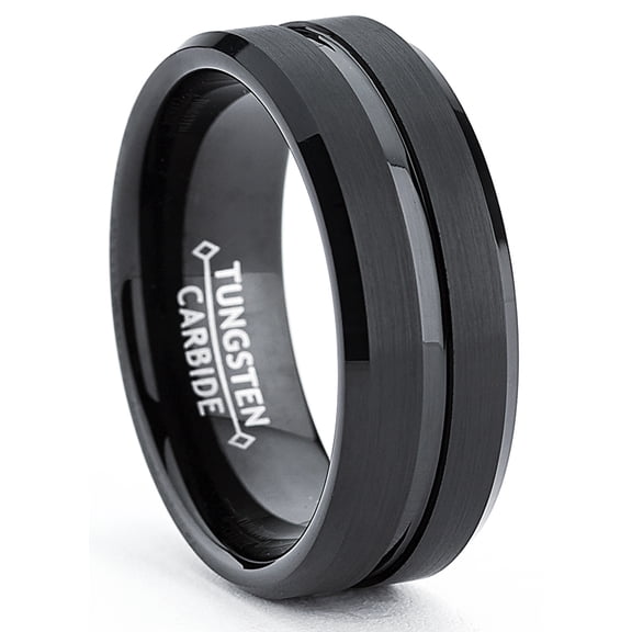 Metal Masters Mens Lords Prayer Tungsten Ring Christian Cross Wedding ...