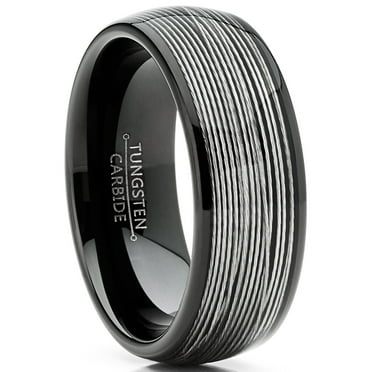 Metal Masters Mens Tungsten Ring Wedding Band Raised Brushed Finish 9mm - Walmart.com