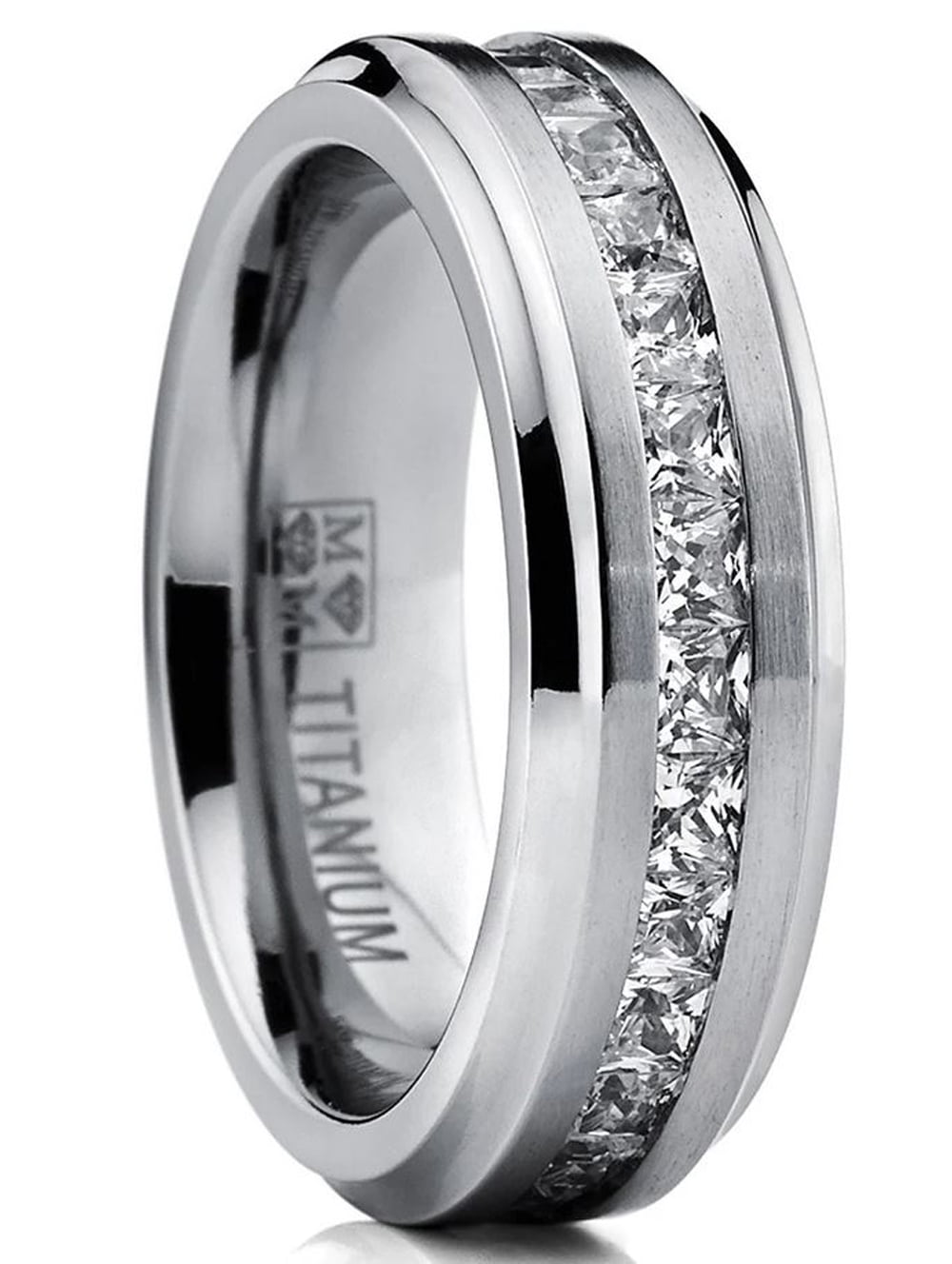 Metal Masters Titanium Mens Wedding Band Engagement Eternity Ring ...