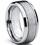Metal Masters Mens Tungsten Ring Wedding Band Raised Brushed Finish 9mm - Walmart.com