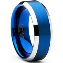 Metal Masters Men's Two-Tone Tungsten Ring Black Brushed Wedding Band 9MM - Walmart.com