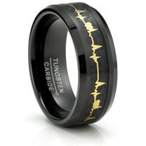 Metal Masters Men's Tungsten Carbide Ring Dome Sandblasted Black Rose Wedding Band 8MM - Walmart.com