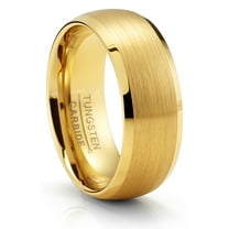 Metal Masters Men's Tungsten Carbide Ring Dome Sandblasted Black Rose Wedding Band 8MM - Walmart.com