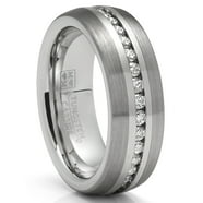 Metal Masters Men's Tungsten Carbide Ring Dome Sandblasted Black Rose Wedding Band 8MM - Walmart.com