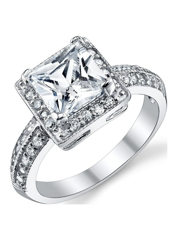 Cubic Zirconia Wedding And Engagement Rings And Bands - Walmart.com