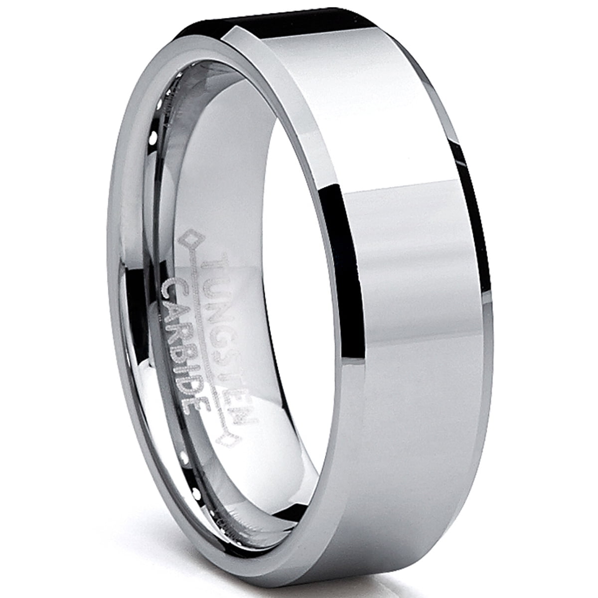 Metal Masters Womens 5mm High-Polish Beveled Edge Tungsten Carbide ...