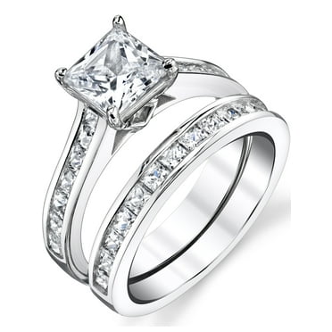 Metal Masters Kim Kardashian Sterling Silver 9Ct. Emerald-Cut Cubic Zirconia Engagement Ring ...