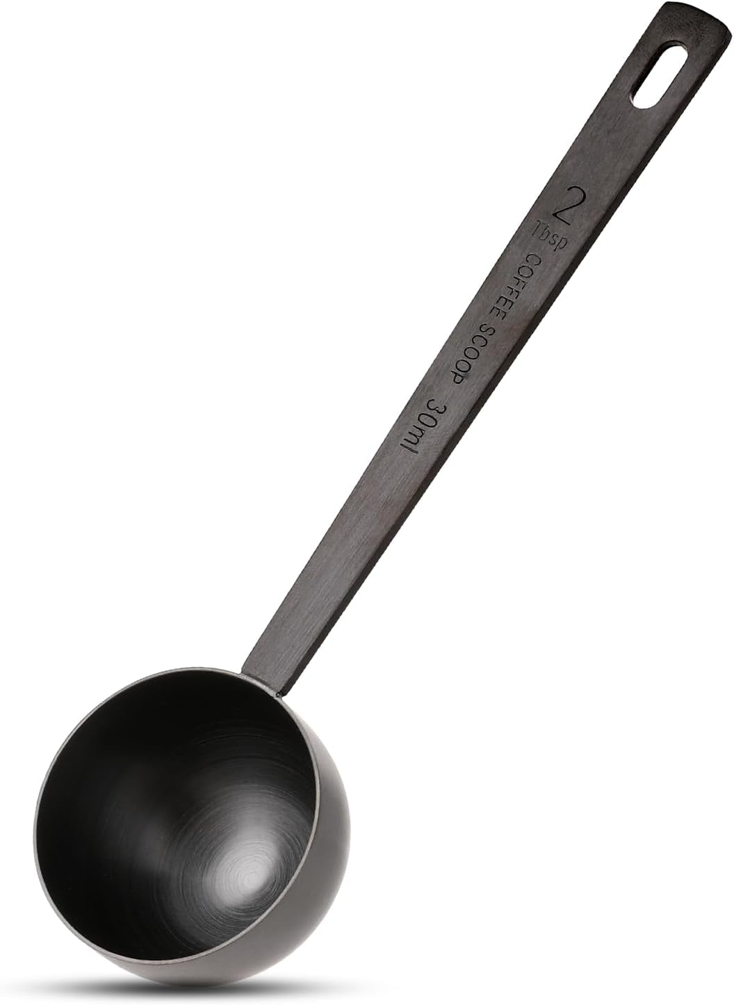 Metal Measure Spoon 2 Tablespoon Coffee Scoop 4.7in Black Long Handle ...