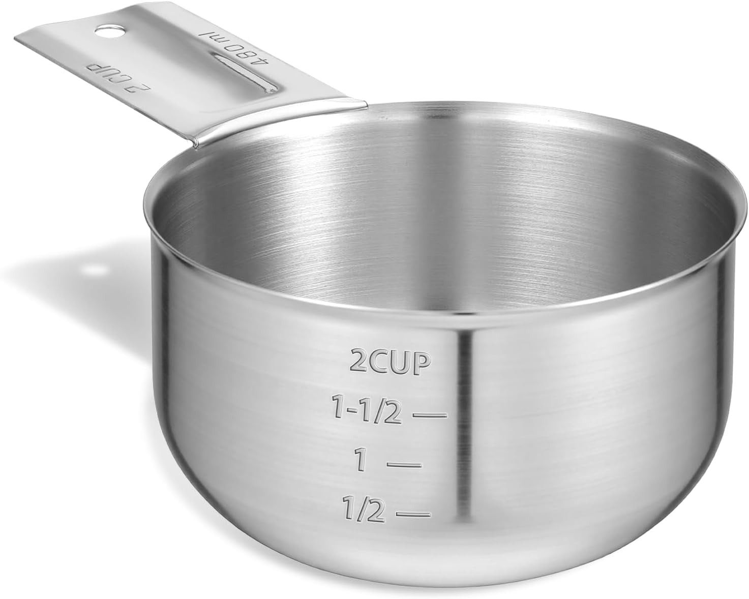 Metal Measuring Cup 2 Cup 480ml, 480cc,16oz Stainless Steel Measuring ...