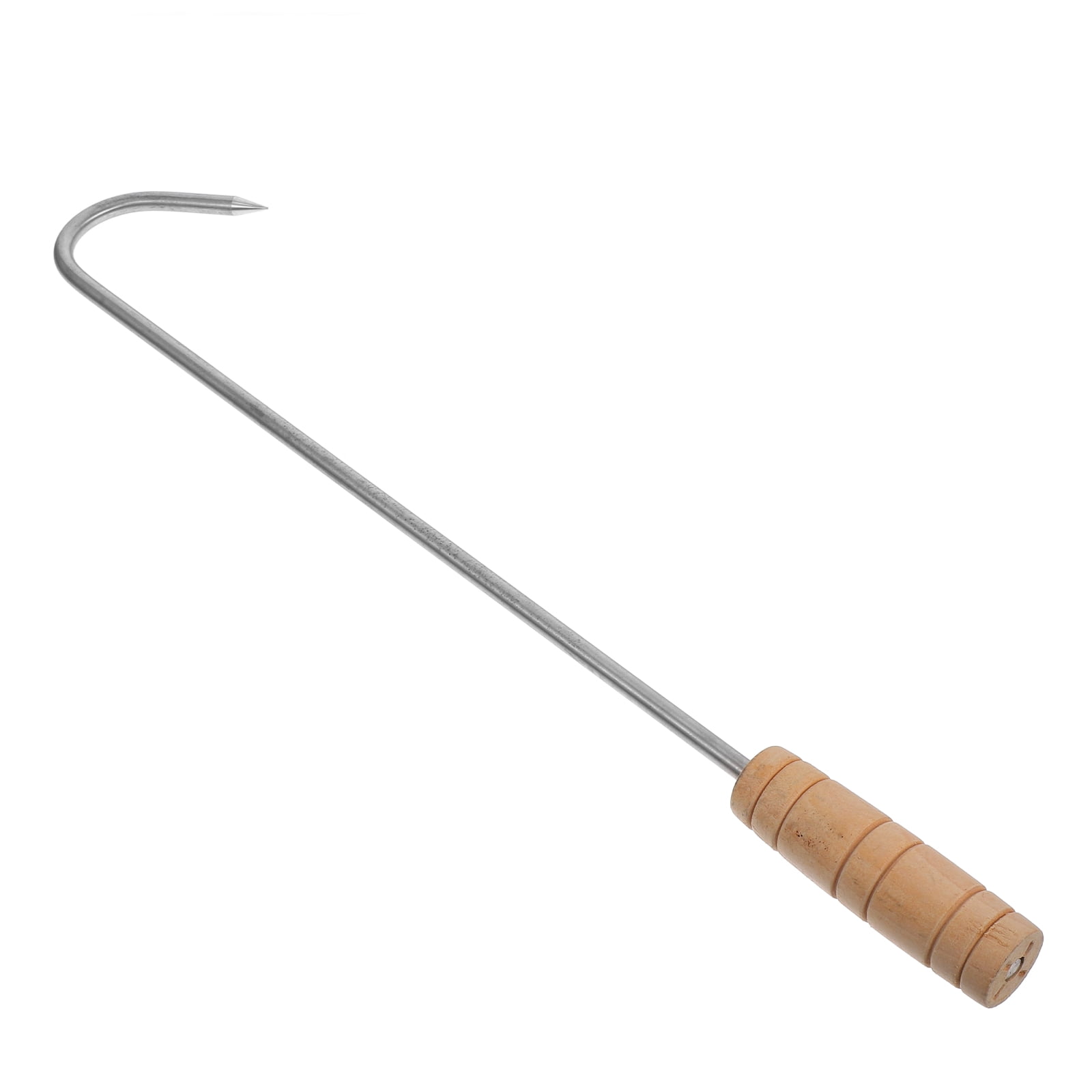 Metal Meat Hook Wooden Handle Meat Puller Stainless Steel Meat Puller ...