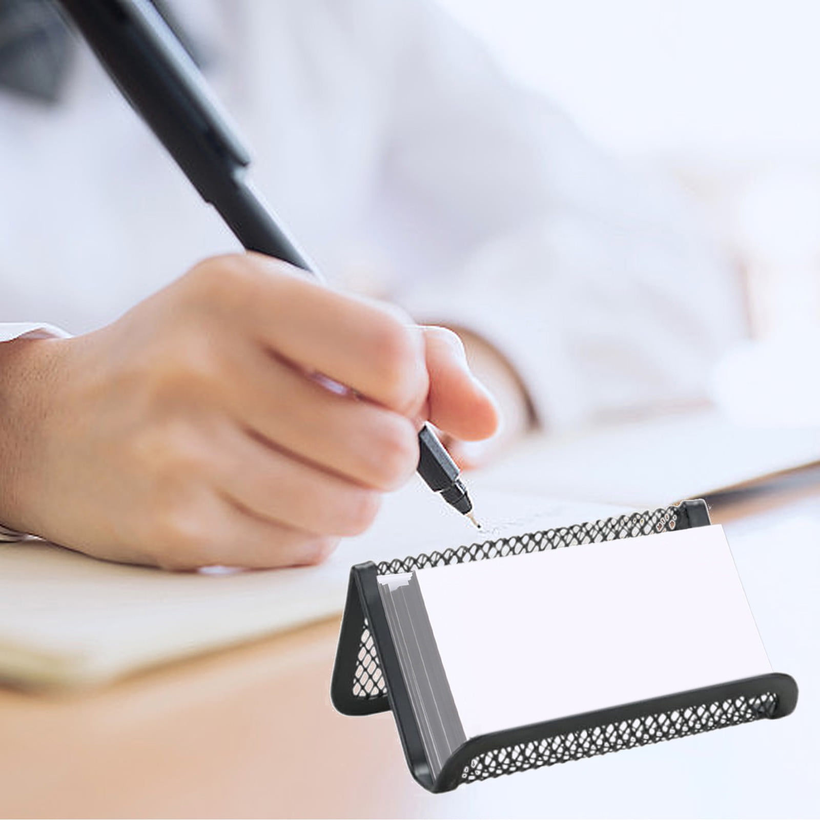 Clearance Metal Mesh Business Card Holder Desktop Business Card ...