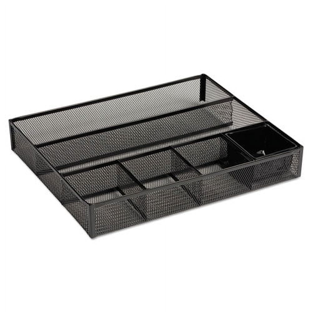 Metal Mesh Deep Desk Drawer Organizer, Six Compartments, 15.25 X 11.88 ...
