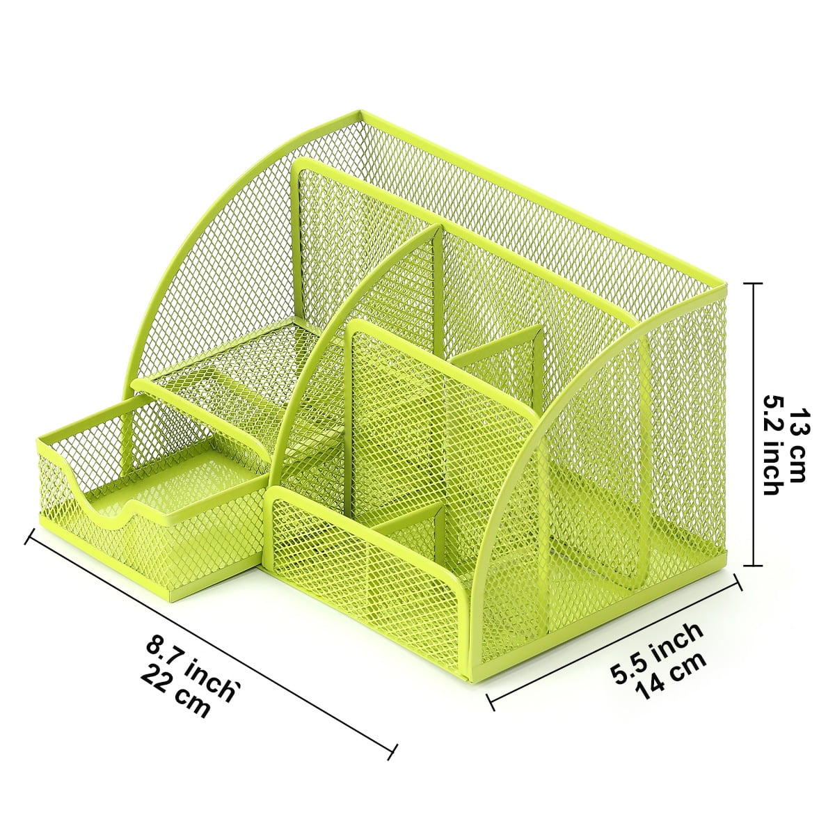 Metal Mesh Desk Organizer Box Desktop Office Organizer Storage Holder ...