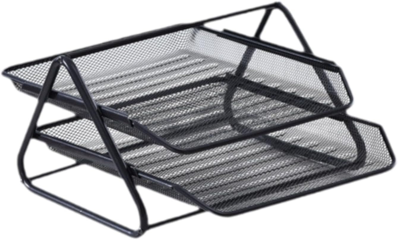 Metal Mesh File Sorter Organizer Bookshelf Document Tray Household ...